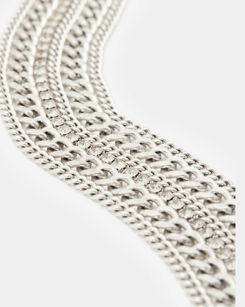 Ashley Layered Chain Necklace WARM SILVER | ALLSAINTS